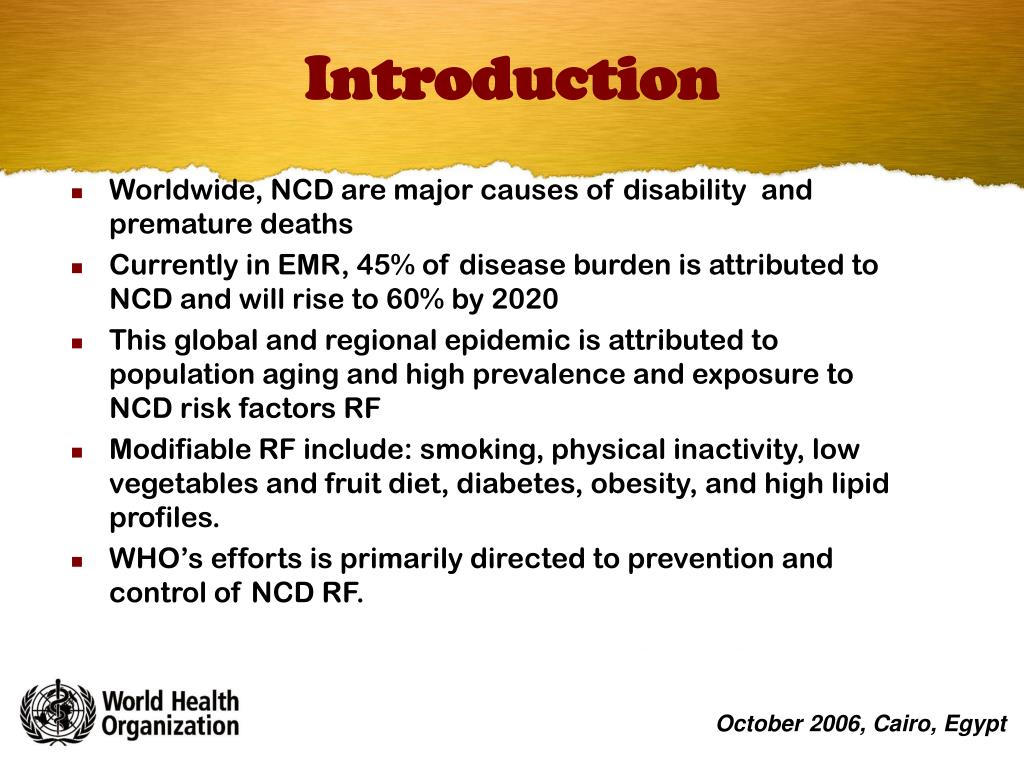 PPT - The WHO STEPwise approach to chronic disease risk factor ... PPT - The WHO STEPwise approach to chronic disease risk factor ...