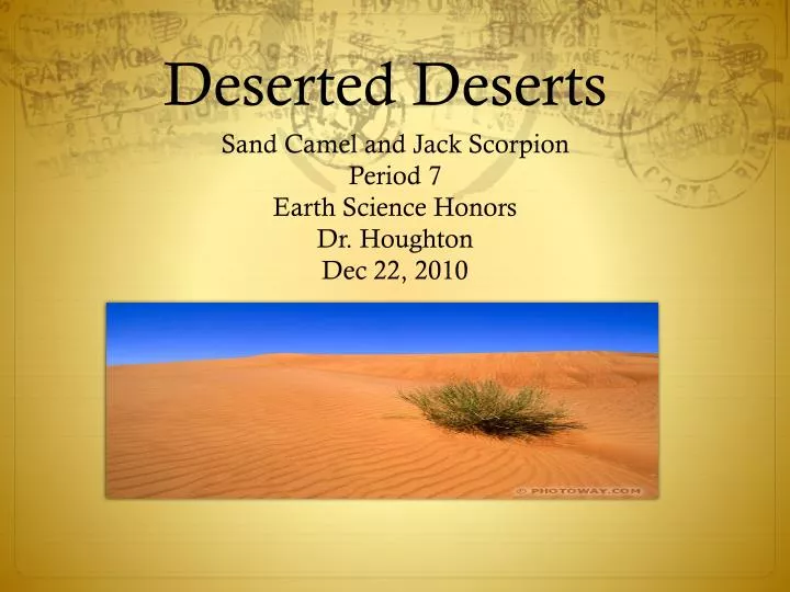 PPT - Deserted Deserts PowerPoint Presentation, free download - ID:5697524