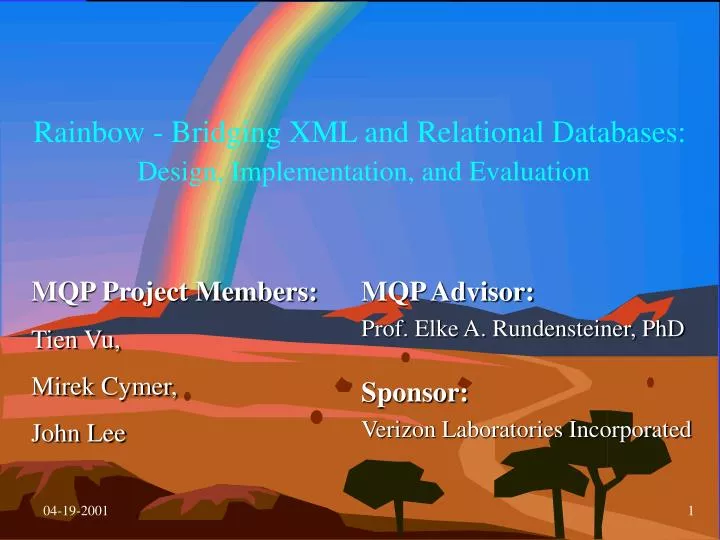 Ppt Rainbow Bridging Xml And Relational Databases Design