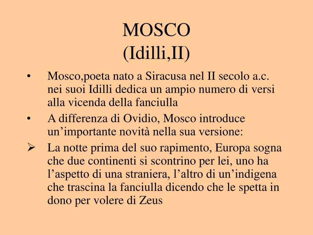 PPT - EUROPA (Ovidio,Metamorfosi, II libro) PowerPoint Presentation ...