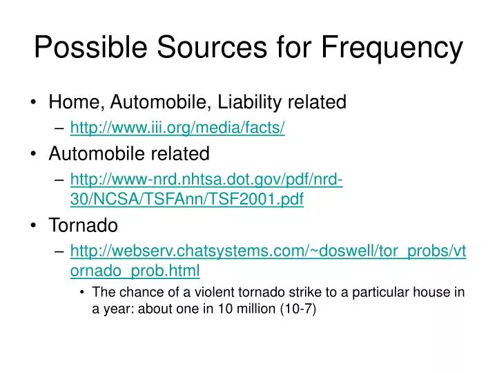 PPT - Possible Sources for Frequency PowerPoint Presentation, free ... PPT - Possible Sources for Frequency PowerPoint Presentation, free ...