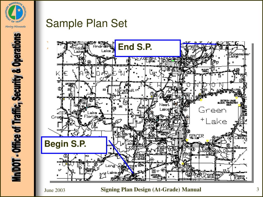 PPT - Signing Plan Design - At Grade Intersections Sample Plan Set ...