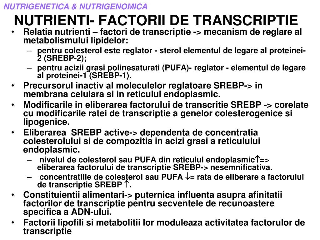 PPT - GENETICA NUTRITIEI Ecogenetica , Nutrigenetica si Nutrigenomica ...