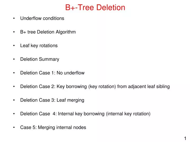 PPT - B+-Tree Deletion PowerPoint Presentation, free download - ID:5700947