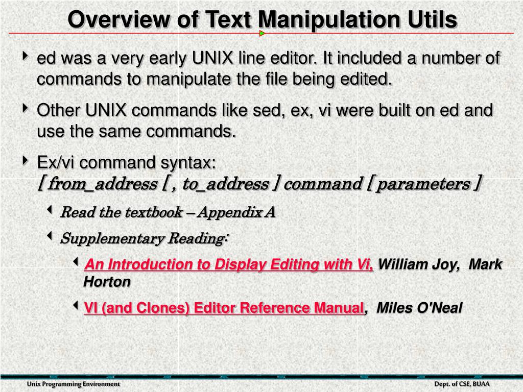 Ppt Unix Programming Environment Part 3 4 Regular Expression And Pattern Matching Powerpoint