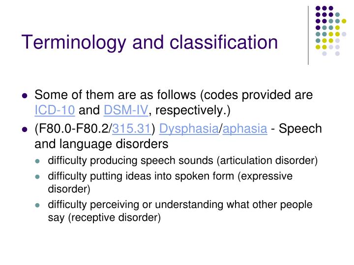 Aphasia Icd 10