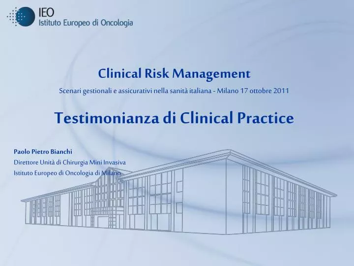 Ppt Clinical Risk Management Powerpoint Presentation Free Download