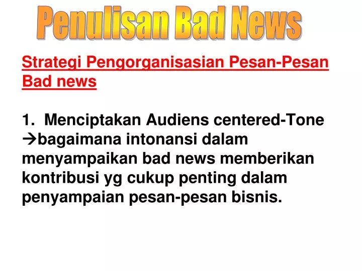 Contoh Surat Bad News Dalam Komunikasi Bisnis