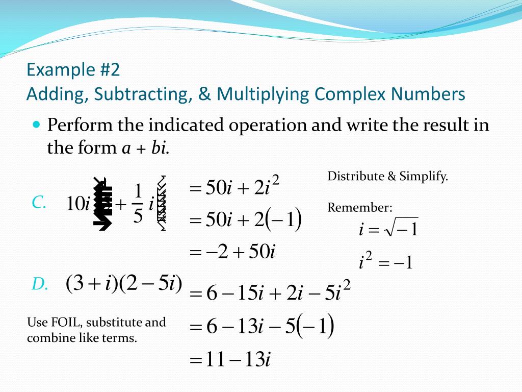 PPT 4 5 Complex Numbers PowerPoint Presentation Free Download ID 