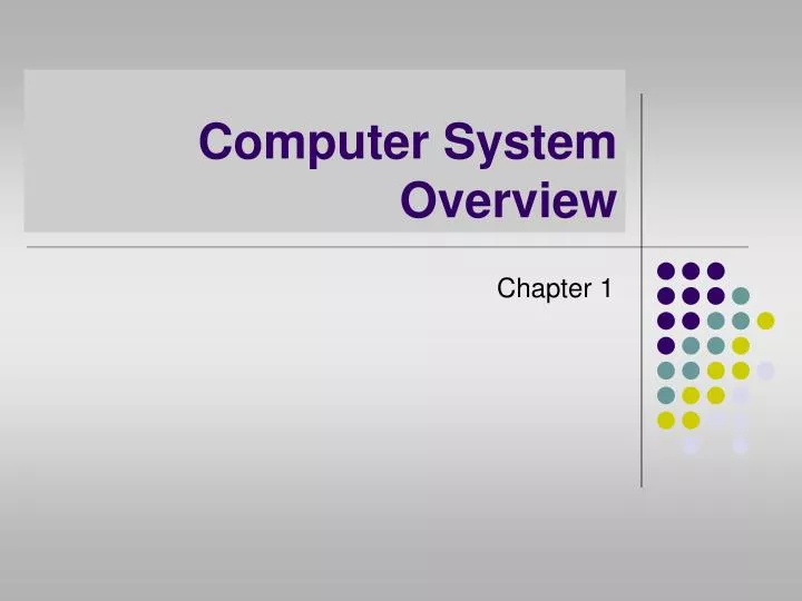 PPT - Computer System Overview PowerPoint Presentation, free download ...