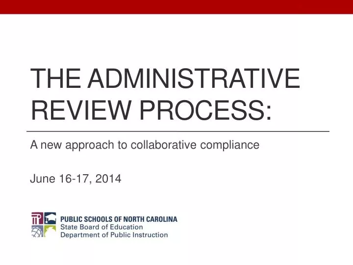 PPT - The Administrative Review Process: PowerPoint Presentation, free ...