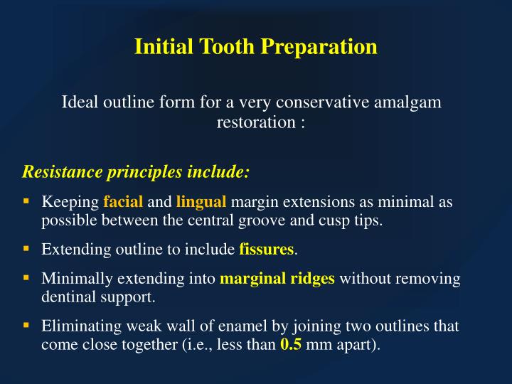 PPT - Class I & V Cavity preparation for Amalgam Restoration PowerPoint ...
