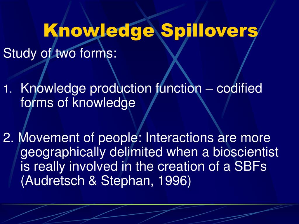 PPT - Knowledge markets or knowledge spillovers in Canadian Human ...