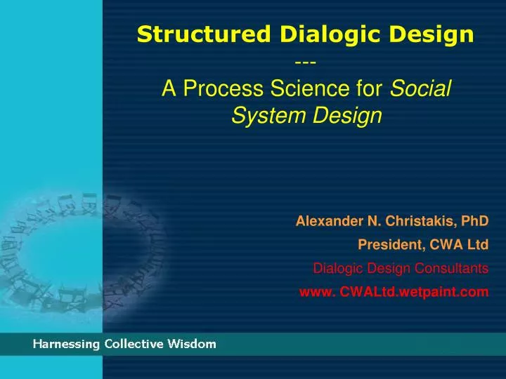 PPT - Structured Dialogic Design --- A Process Science for Social ...