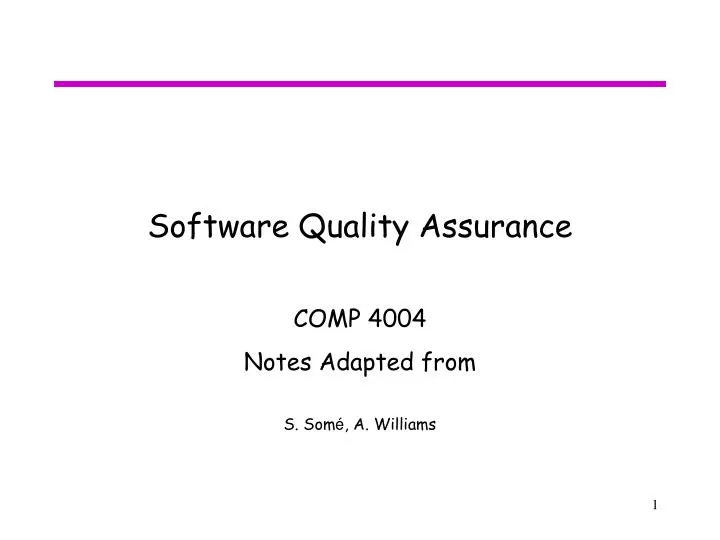 PPT - Software Quality Assurance PowerPoint Presentation, free download ...