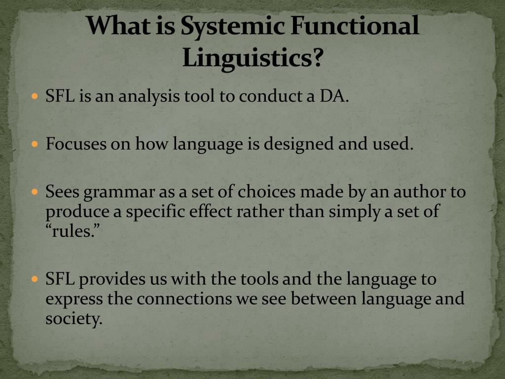 PPT - Discourse Analysis and Systemic Functional Linguistics PowerPoint ... PPT - Discourse Analysis and Systemic Functional Linguistics PowerPoint ...