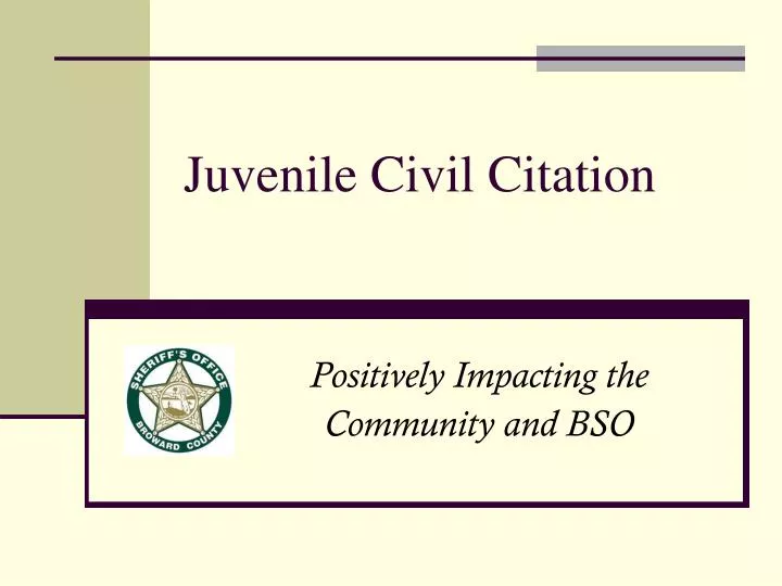 PPT - Juvenile Civil Citation PowerPoint Presentation, free download ...