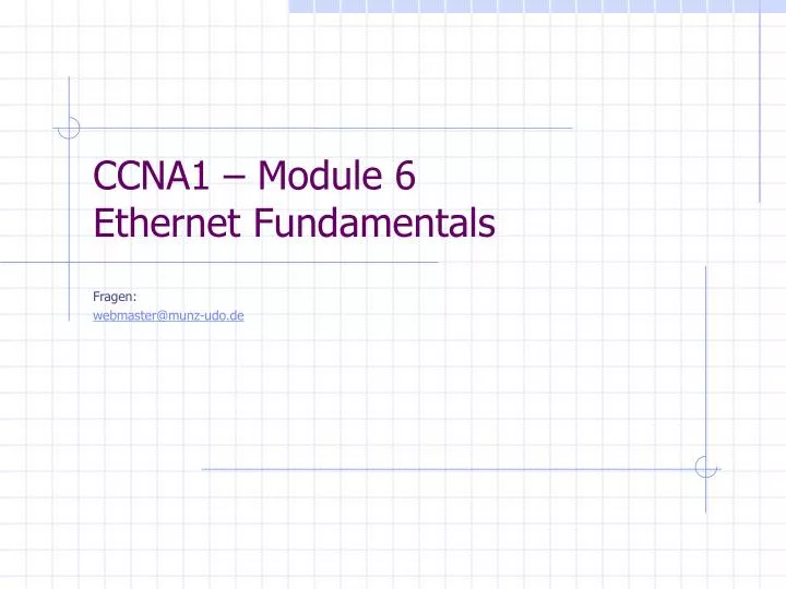 Ppt Ccna1 Module 6 Ethernet Fundamentals Powerpoint Presentation