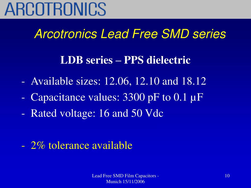 PPT - Lead Free SMD Film Capacitors PowerPoint Presentation, free ...