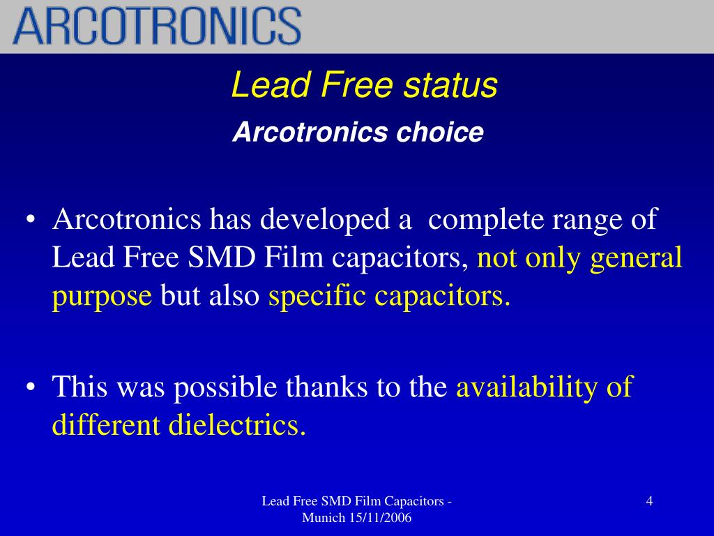 PPT - Lead Free SMD Film Capacitors PowerPoint Presentation, free ...