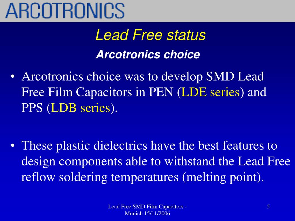 PPT - Lead Free SMD Film Capacitors PowerPoint Presentation, free ...