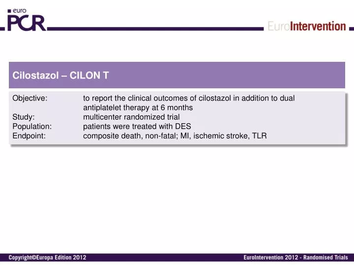 PPT - Cilostazol – CILON T PowerPoint Presentation, free download - ID ...