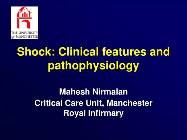 PPT - Shock: Clinical features and pathophysiology PowerPoint ...