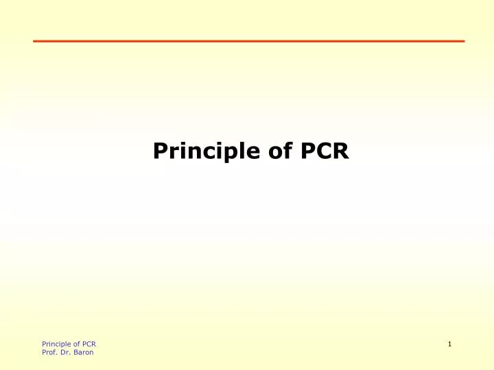 PPT - Principle of PCR PowerPoint Presentation, free download - ID:5708301