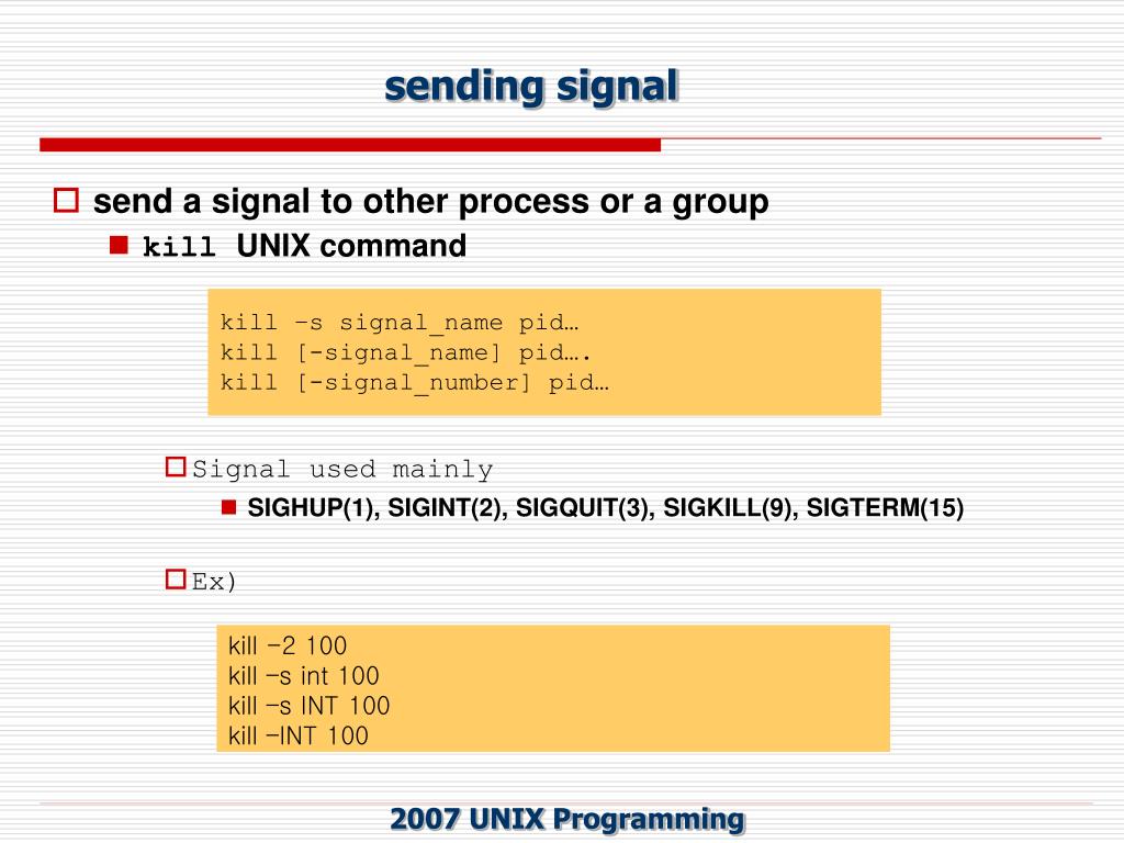 Ppt Unix Programming Signal And Signal Processing Powerpoint Presentation Id5708599