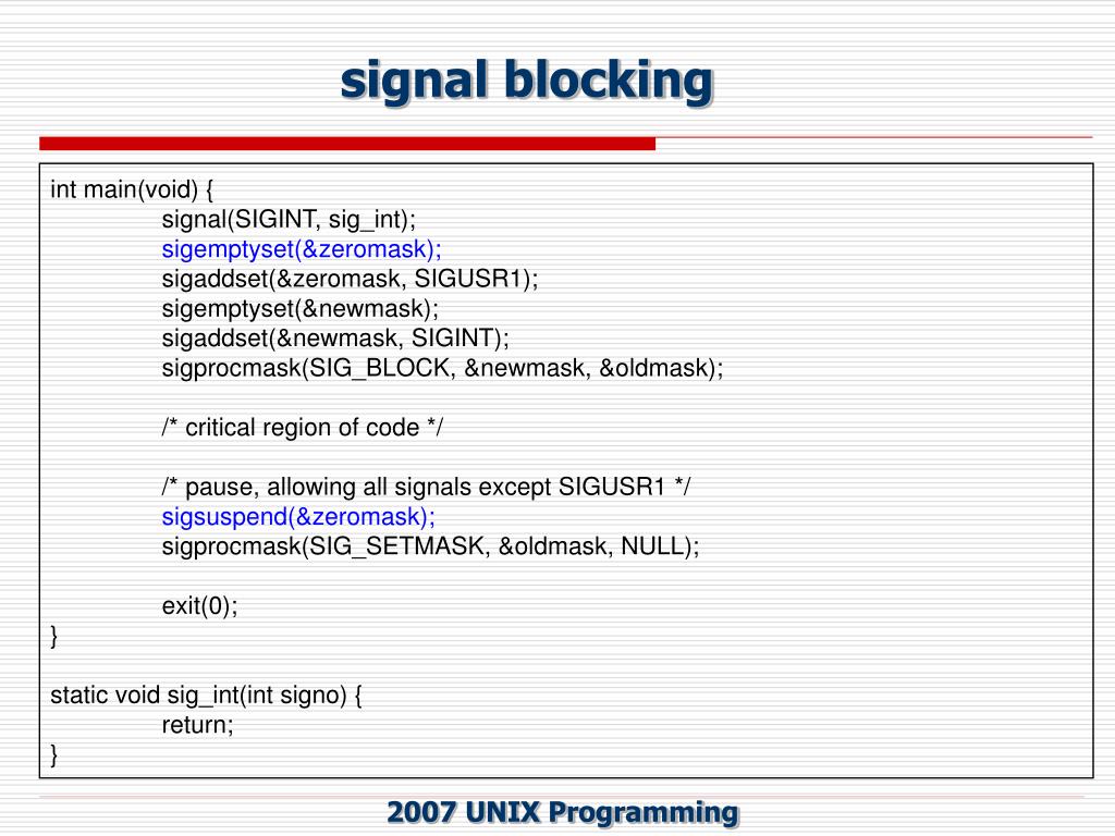 Ppt Unix Programming Signal And Signal Processing Powerpoint Presentation Id5708599