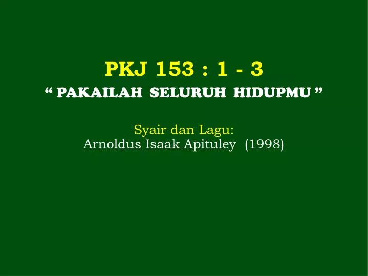 PPT - PKJ 153 : 1 - 3 PowerPoint Presentation, free download - ID:5708803