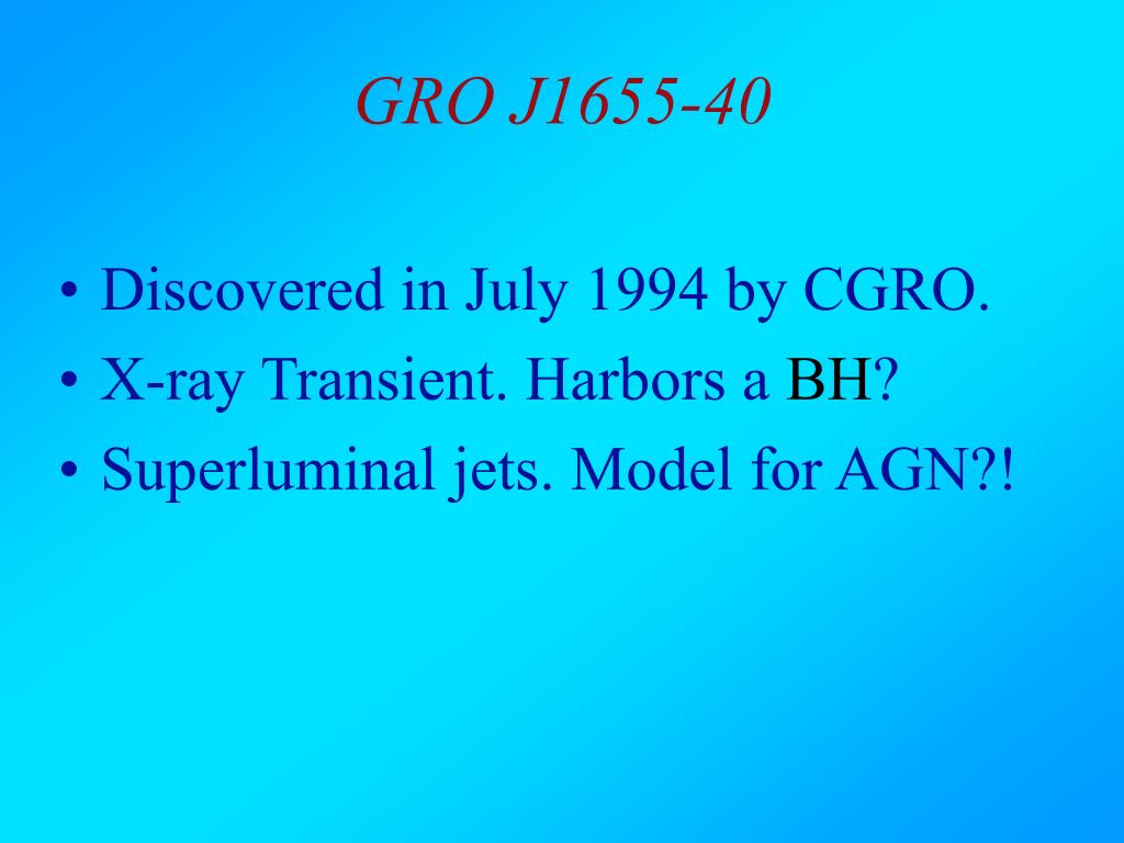 PPT - Infrared Spectroscopy of the Black Hole Candidate GRO J1655-40 ...