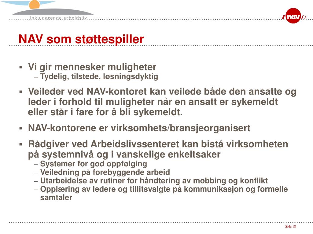 PPT - Virkemidler fra NAV Dialogen som verktøy NAV som støttespiller ...