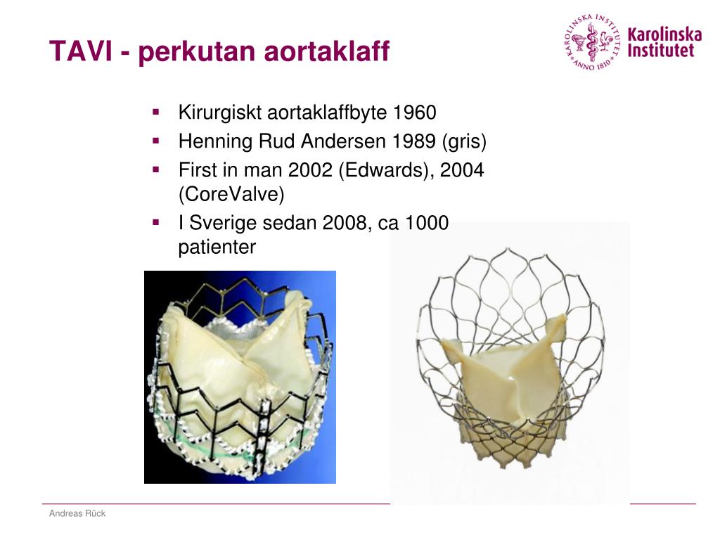 PPT - Transcatheter Aortic Valve Implantation (TAVI) 400 TAVI på ...