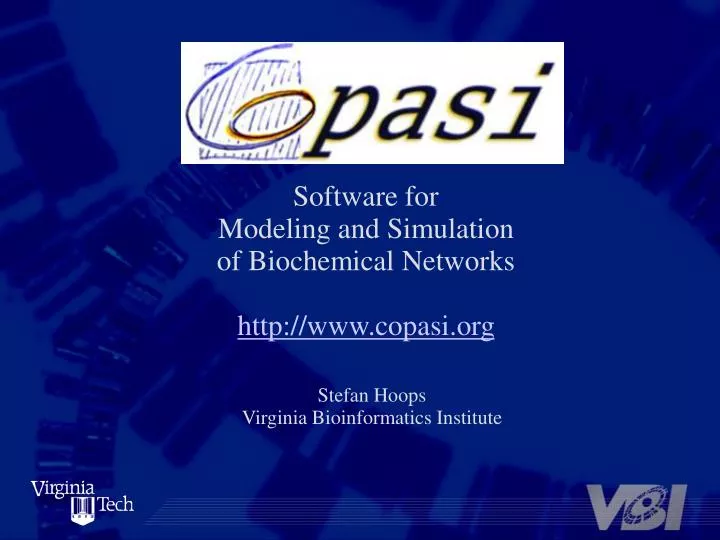Ppt Software For Modeling And Simulation Of Biochemical Networks
