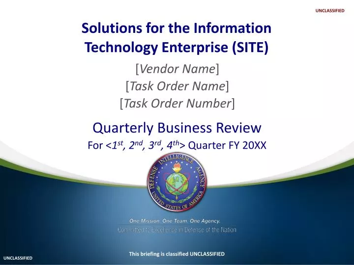 PPT - This briefing is classified UNCLASSIFIED PowerPoint Presentation ...