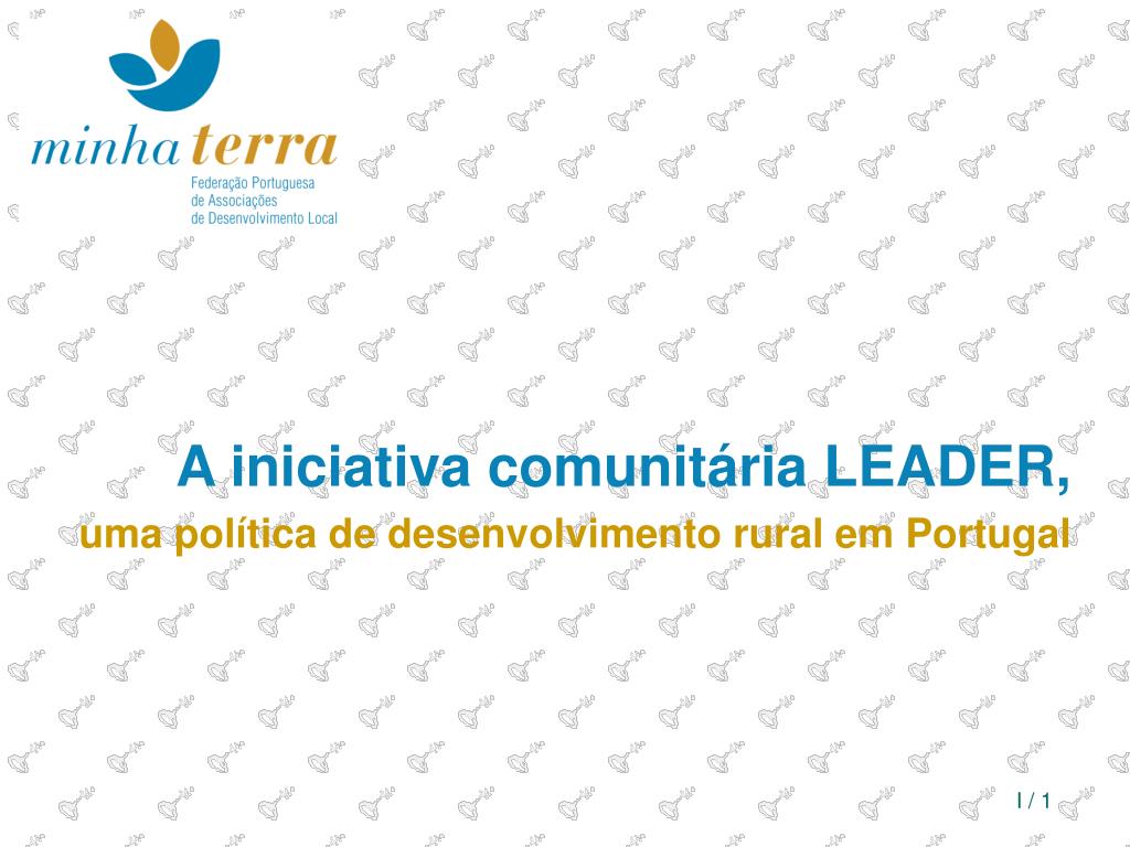 PPT - A iniciativa comunitária LEADER, uma política de desenvolvimento ...