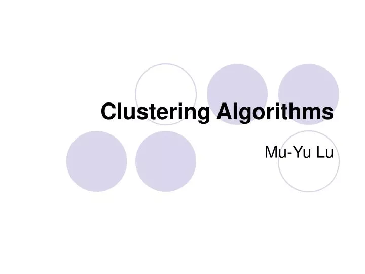 PPT - Clustering Algorithms PowerPoint Presentation, free download - ID ...