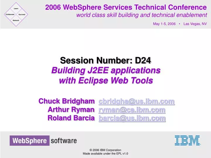 PPT - Building J2EE applications with Eclipse Web Tools PowerPoint ...
