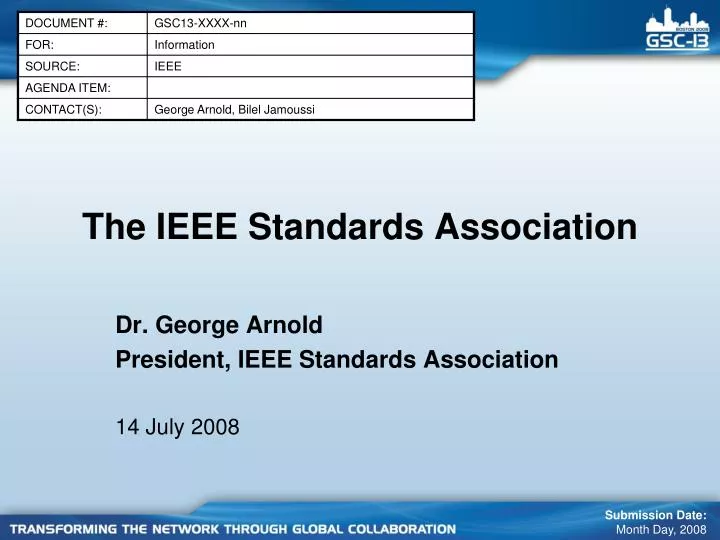 PPT - The IEEE Standards Association PowerPoint Presentation, free ...