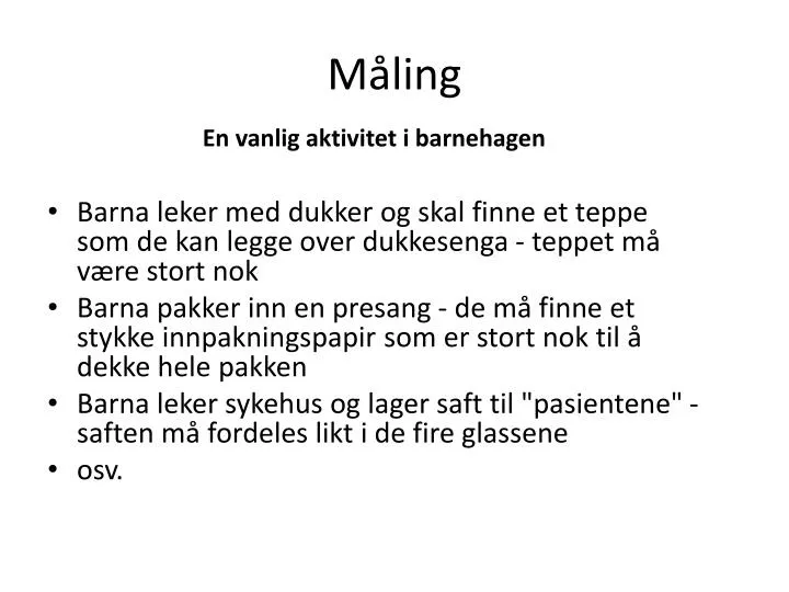 PPT - Måling PowerPoint Presentation, free download - ID:5713533