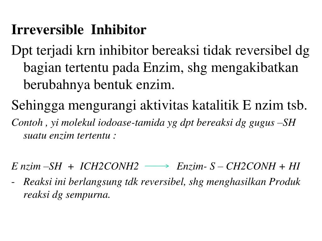 PPT - Kelompok 3. Enzyme Inhibitor Pengertian ; Inhibitor Inhibitor ...