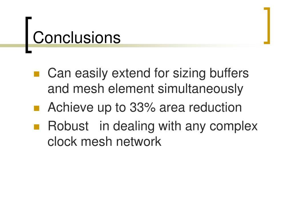 Ppt Accurate Clock Mesh Sizing Via Sequential Quadratic Programming Powerpoint Presentation