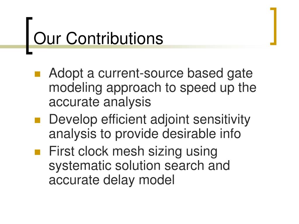 Ppt Accurate Clock Mesh Sizing Via Sequential Quadratic Programming Powerpoint Presentation