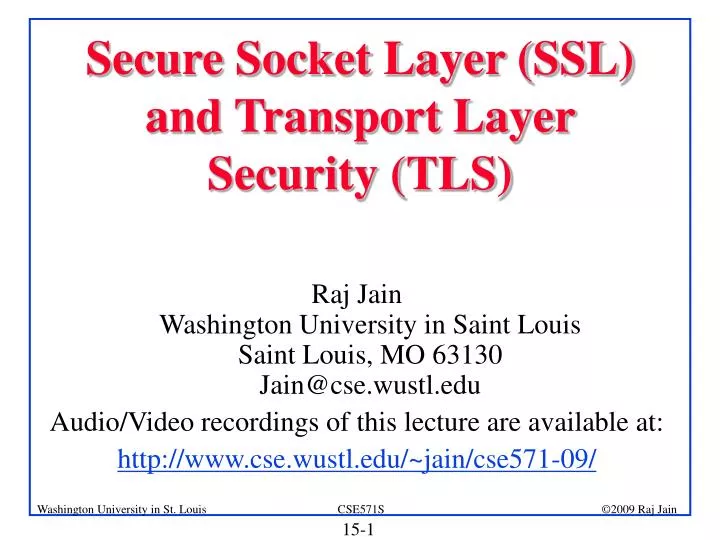 PPT - Secure Socket Layer (SSL) and Transport Layer Security (TLS ... PPT - Secure Socket Layer (SSL) and Transport Layer Security (TLS ...