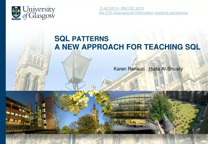 PPT - SQL patterns A NEW APPROACH FOR TEACHING SQL PowerPoint ...