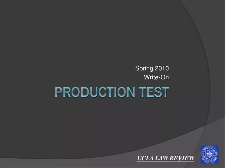 PPT - Production Test PowerPoint Presentation, free download - ID:5716210