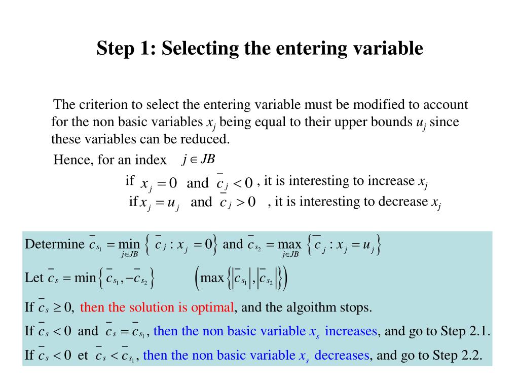 Ppt Simplex Algorithm For Problems With Bounded Variables Powerpoint Presentation Id5716235