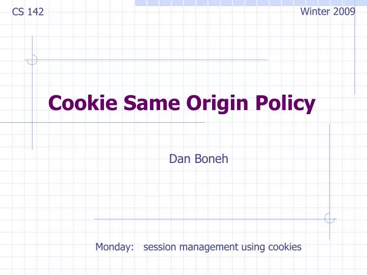 PPT - Cookie Same Origin Policy PowerPoint Presentation, free download ...