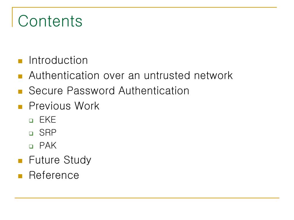 Ppt The Secure Password Based Authentication Protocol Powerpoint